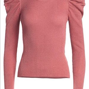 Splendid | Sweaters | Splendid Dusty Pink Sweater With Puff Sleeve Xs ...